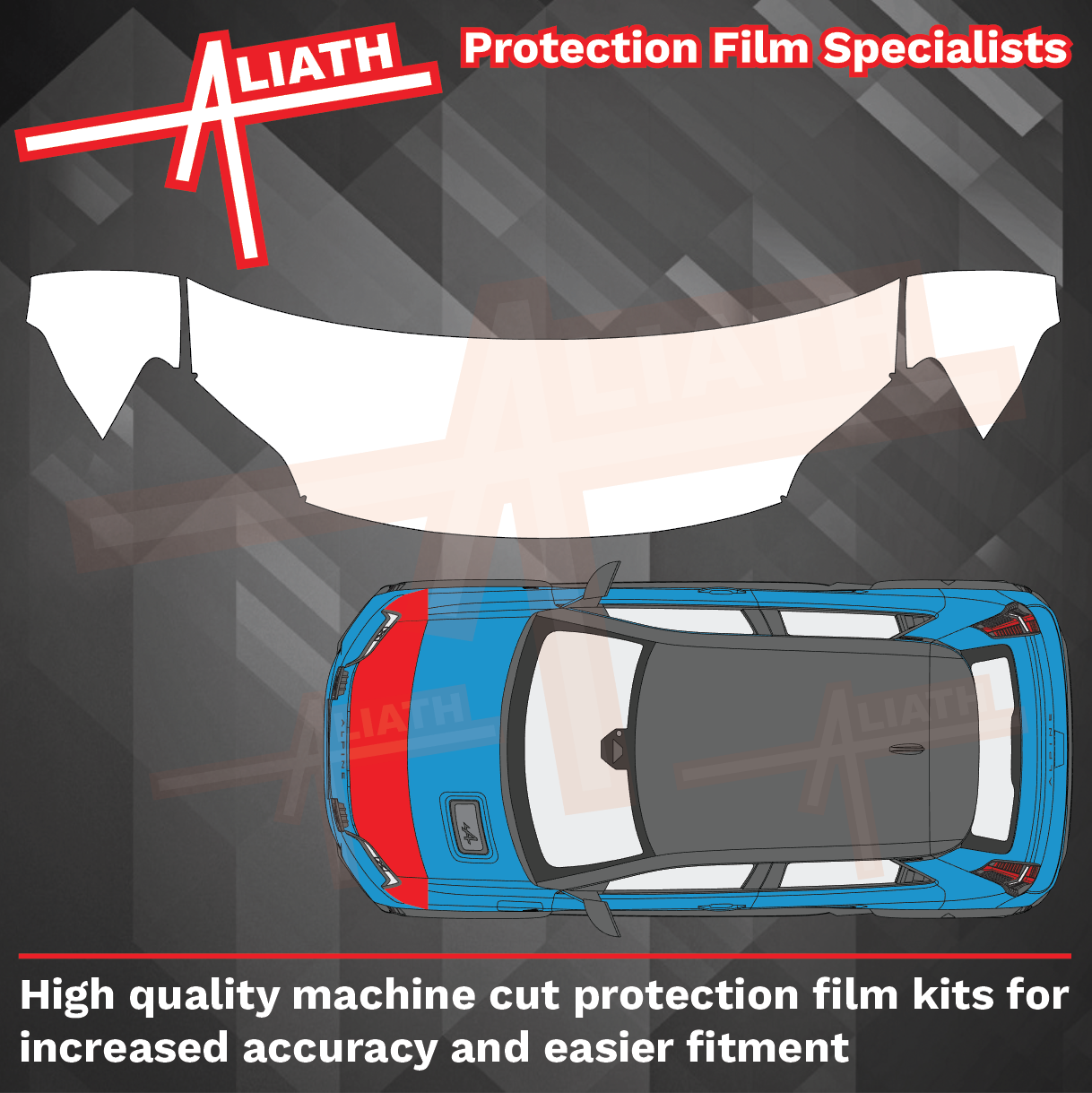 Alpine A290 2025-Present, Bonnet & Wings CLEAR Paint Protection – Aliath