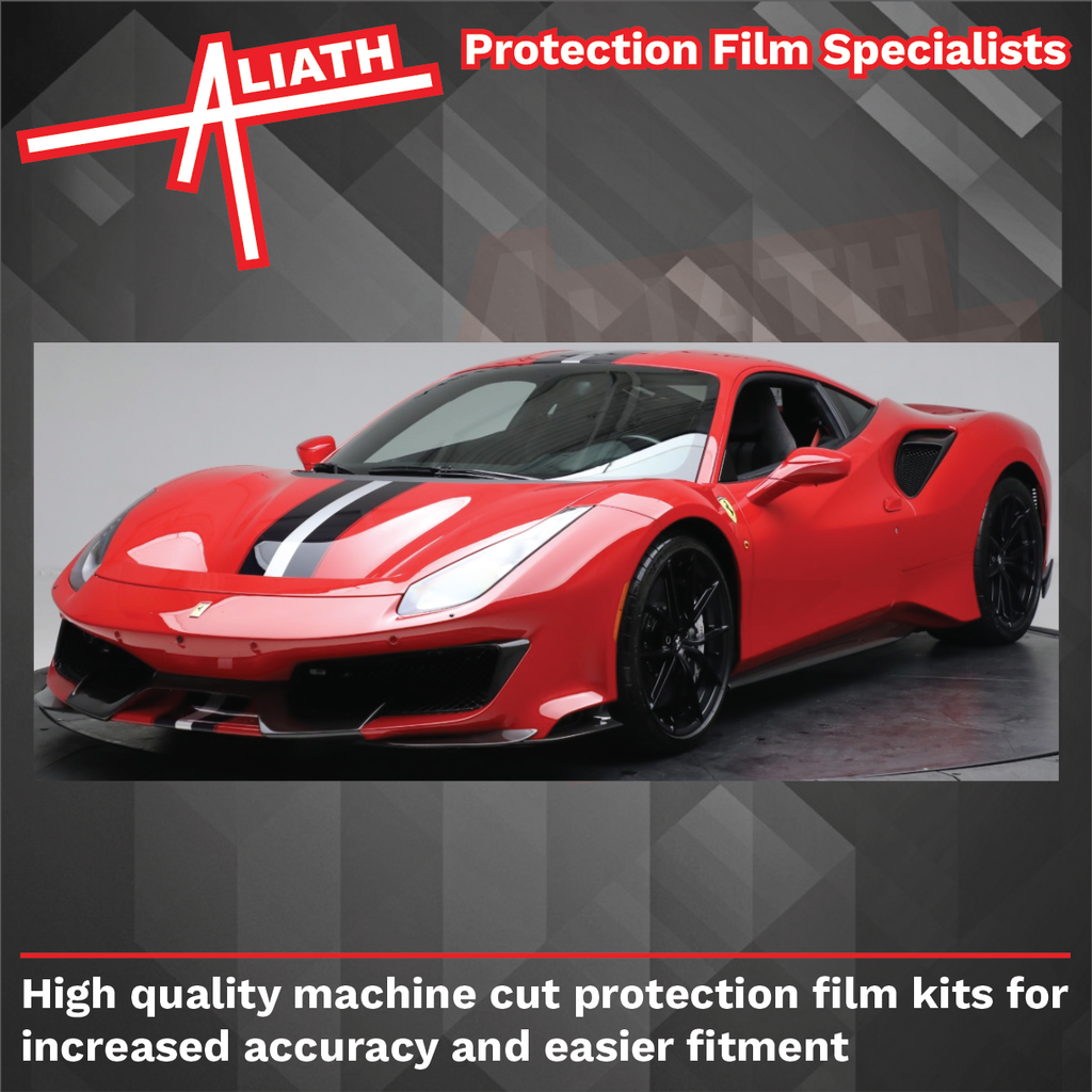 Ferrari 488 Pista 2015-2019, Front Bumper CLEAR Paint Protection – Aliath
