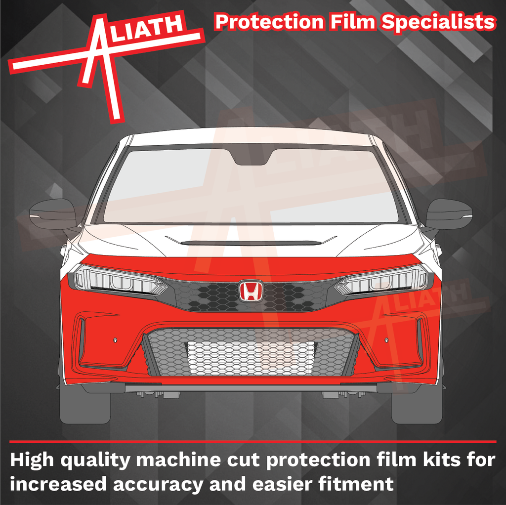 Honda Civic Type R (FL5) 2022-Present, Front Bumper CLEAR Paint Protec ...