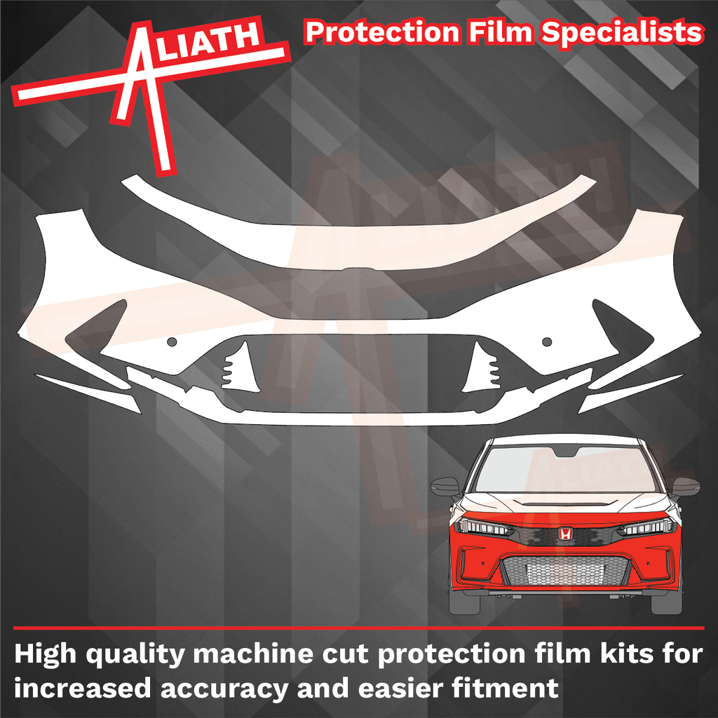 Honda Civic Type R (FL5) 2022-Present, Front Bumper CLEAR Paint Protec ...