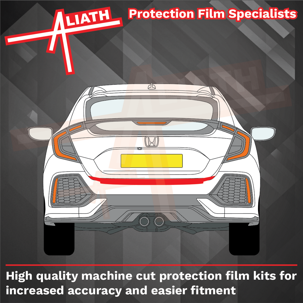 Honda Civic & Type R (FK8) 2017-2021, Rear Bumper Upper CARBON Paint P ...