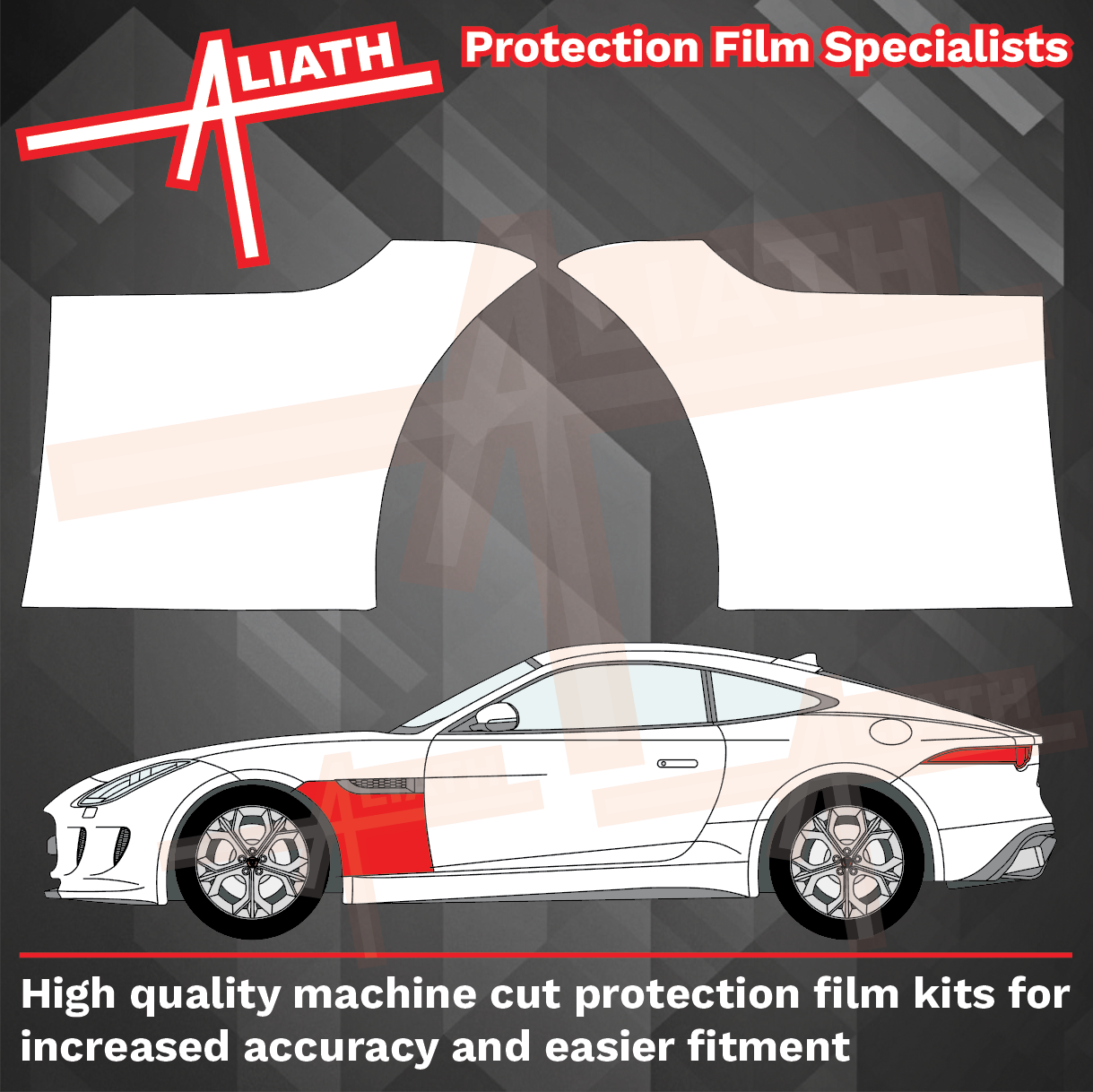 Jaguar F-Type 2012-2019, Front Wings CLEAR Paint Protection – Aliath