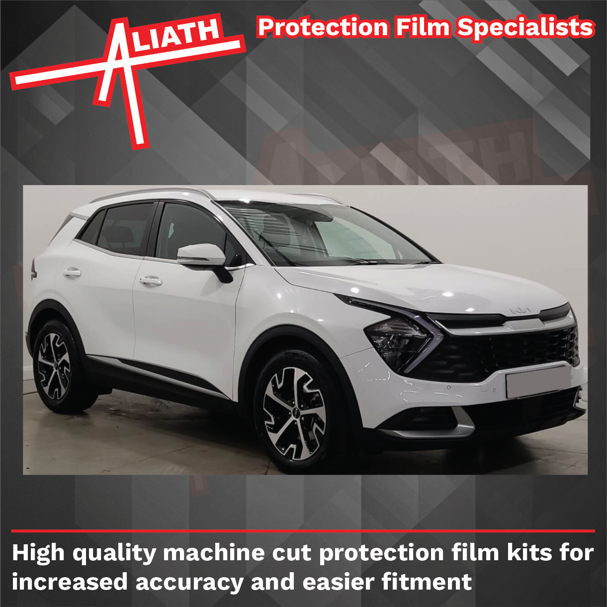 Kia Sportage 2022-Present, Rear Bumper Upper BLACK Paint Protection ...