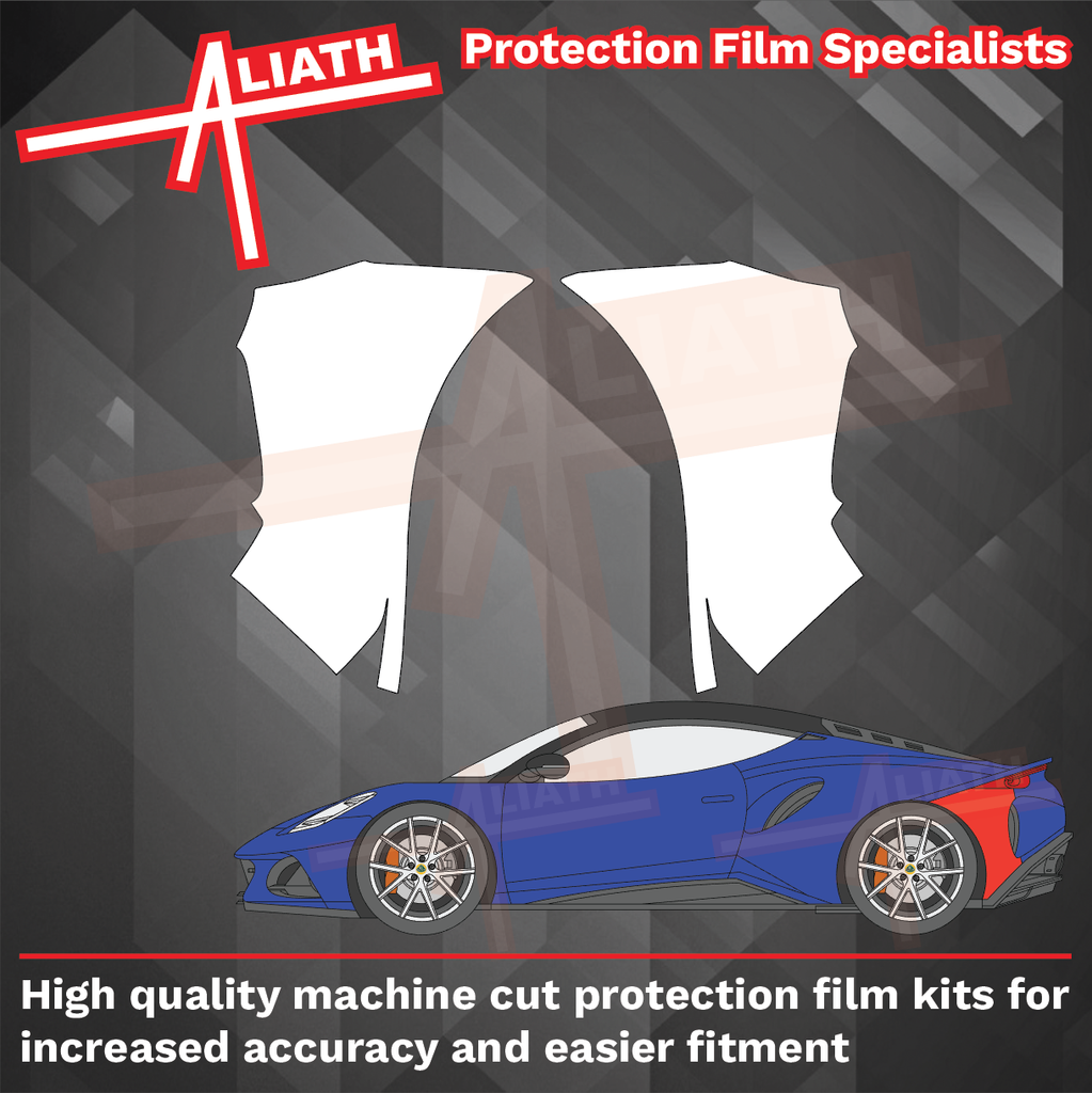 Lotus Emira 2022-Present, Rear Bumper Arches CLEAR Paint Protection ...