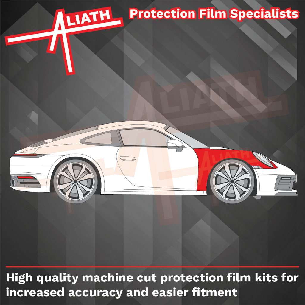 Porsche 911 (992) 2020-Present, Front Wings CLEAR Paint Protection – Aliath