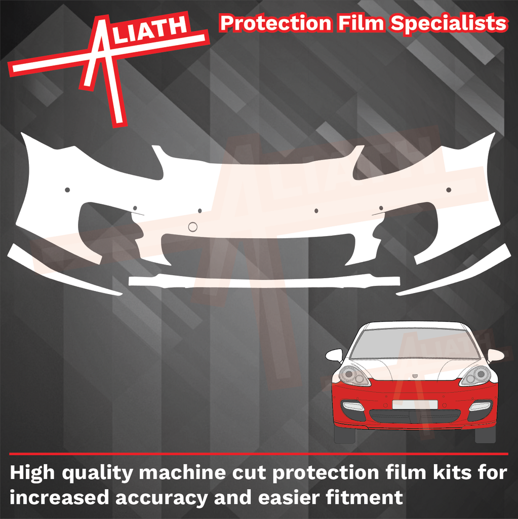 Porsche Panamera Turbo (Type 970) (2010-2013), Front Bumper CLEAR Pain ...