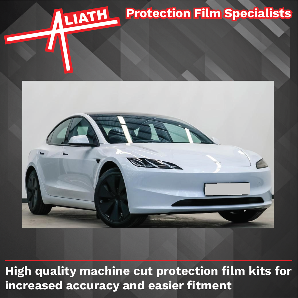 Tesla Model 3 2024-Present, Door Shut Inner Steps CLEAR Paint Protecti ...