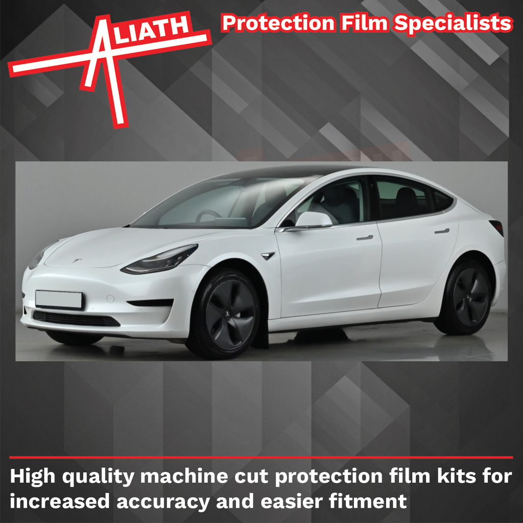 Tesla Model 3 2017-2024, Lower Door Sections CLEAR Paint Protection ...