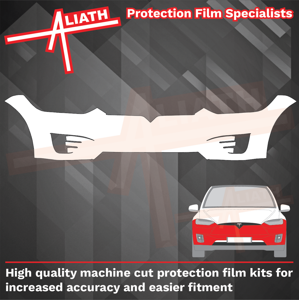Tesla Model X 2016-2022, Front Bumper CLEAR Paint Protection – Aliath