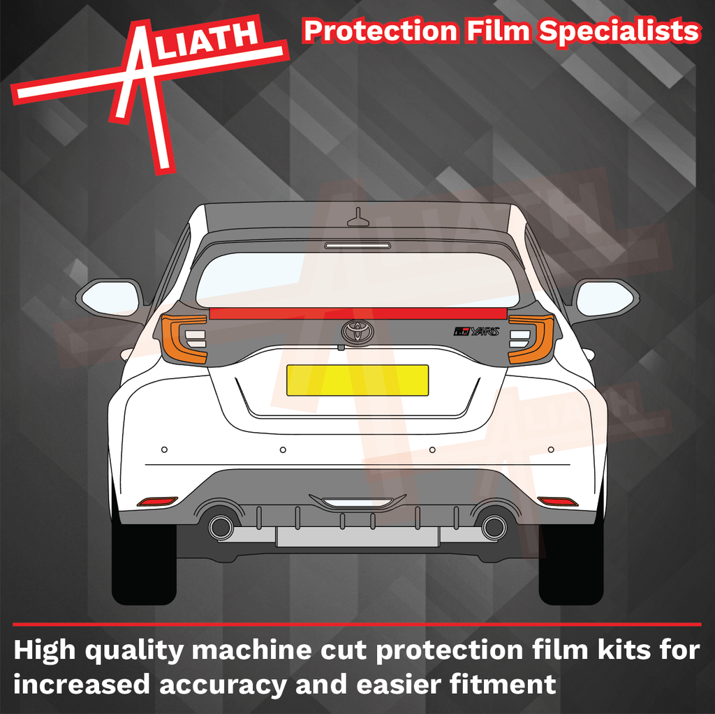 Toyota Yaris & GR 2020-2024, Tailgate Middle Section CLEAR Paint Prote ...