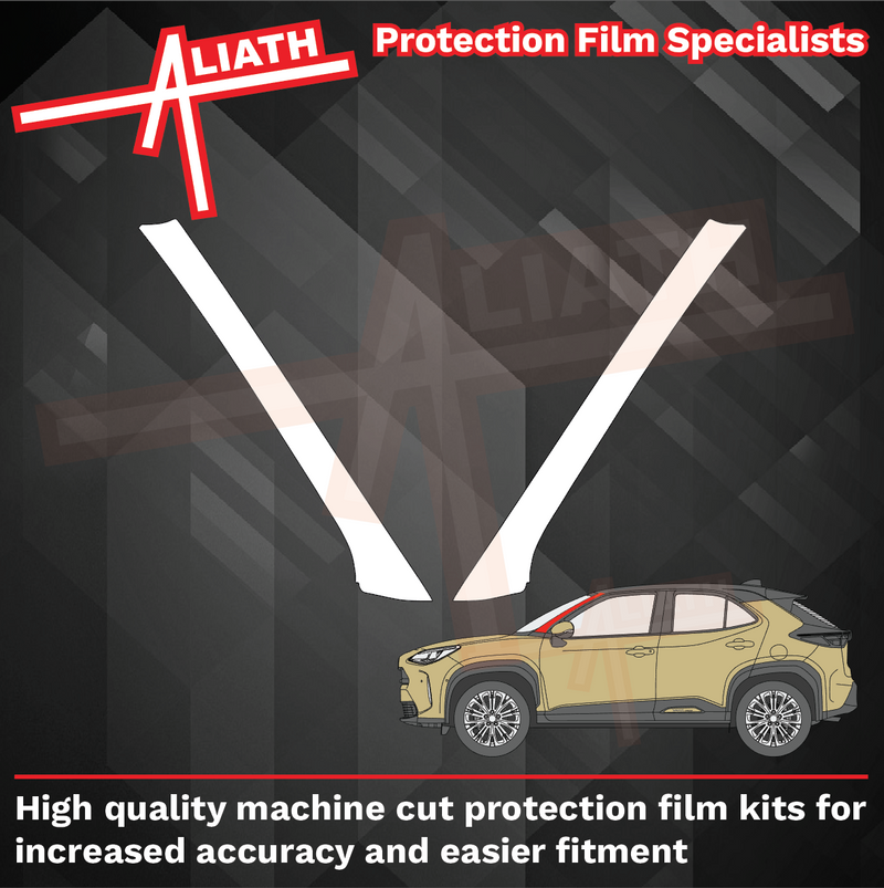 Toyota Yaris Cross 2020-Present, A-Pillars CLEAR Paint Protection – Aliath
