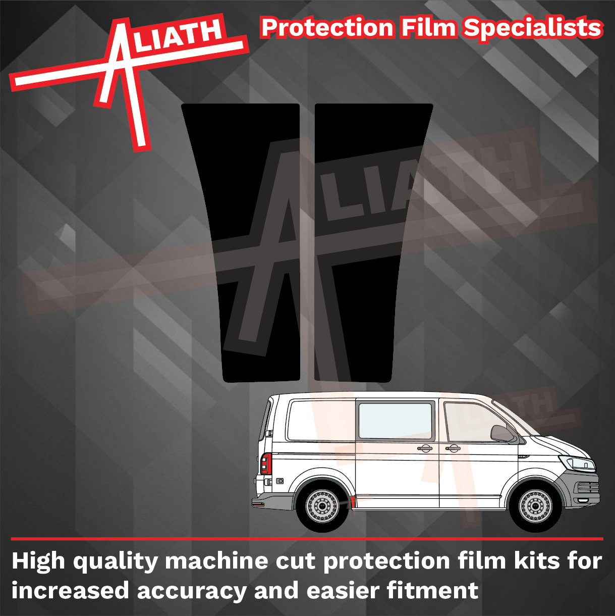 Volkswagen Transporter (Type T6.1) 2019-Present, Rear Arch BLACK Paint ...