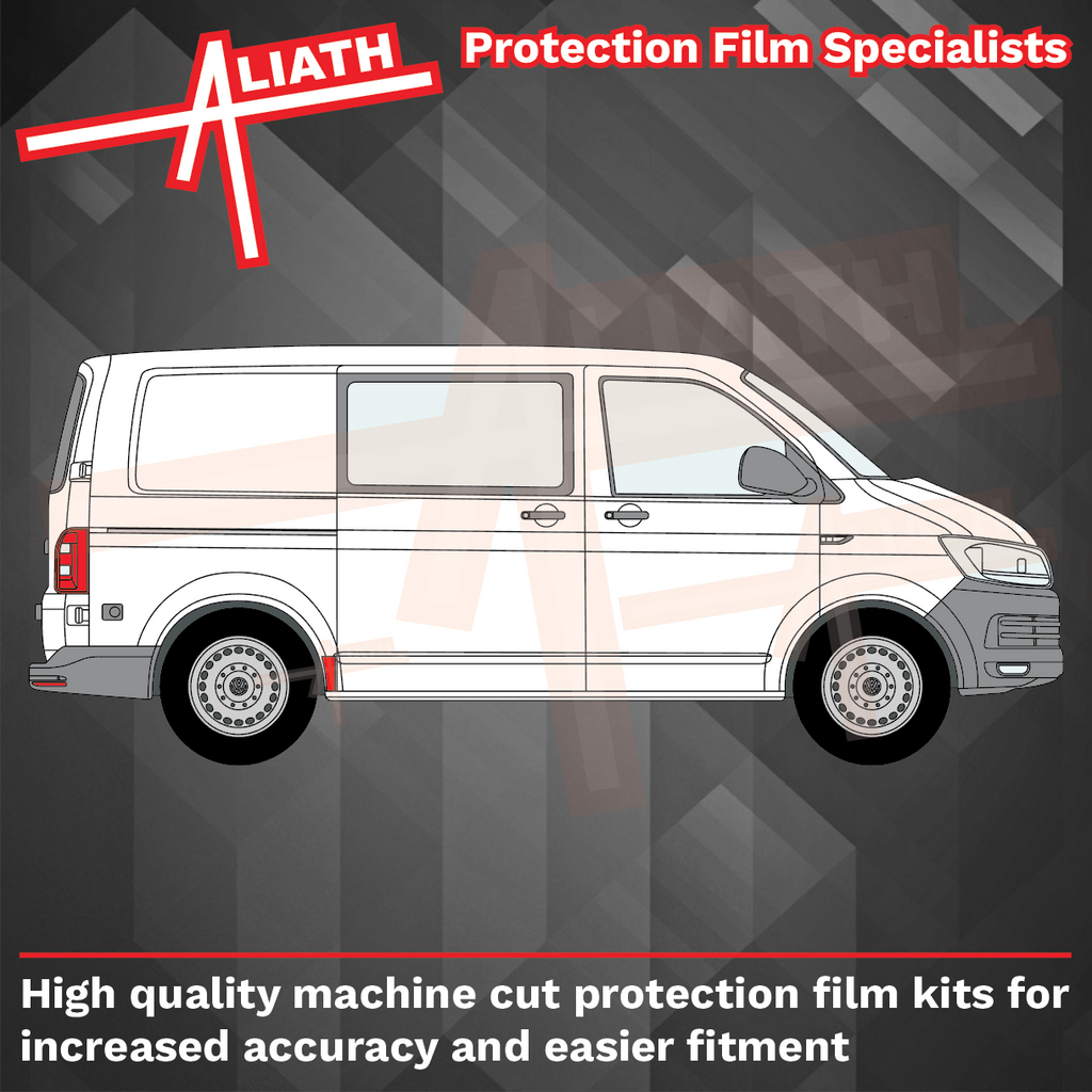 Volkswagen Transporter (Type T6.1) 2019-Present, Rear Arch BLACK Paint ...