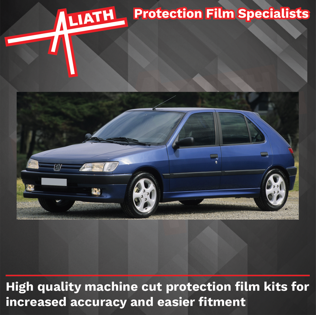 Peugeot 306 5 Door 1994-2002, BLACK TEXTURED B-Pillar Trim Set. CLASSI ...