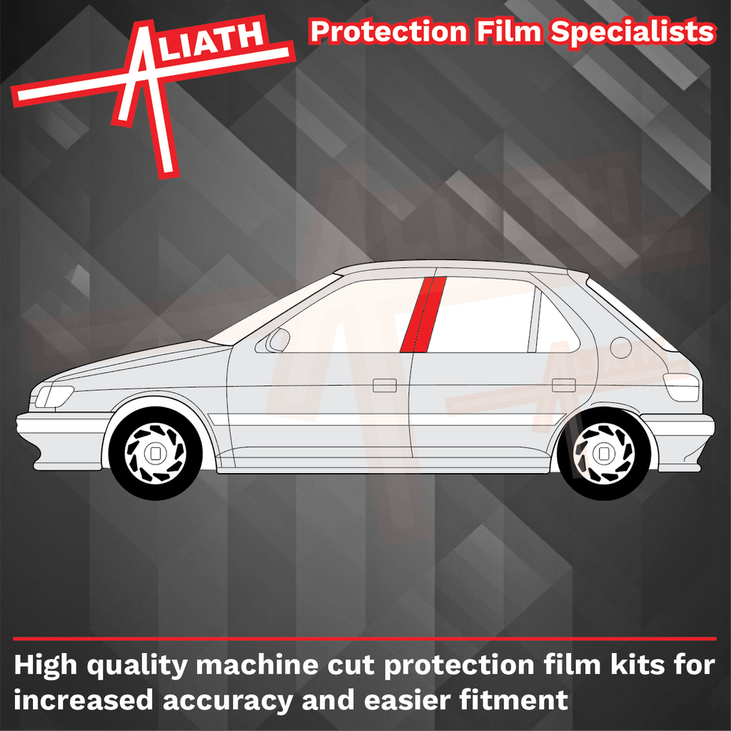 Peugeot 306 5 Door 1994-2002, BLACK TEXTURED B-Pillar Trim Set. CLASSI ...