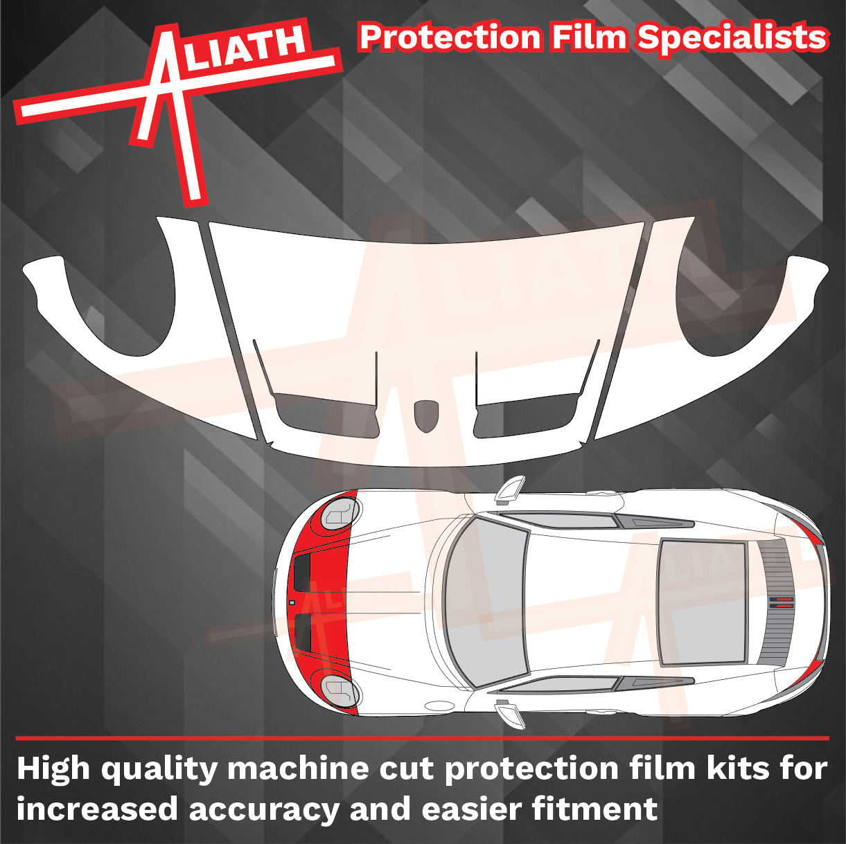 Porsche 911 DAKAR (992) 2020-Present, Bonnet & Wings Front CLEAR Paint ...