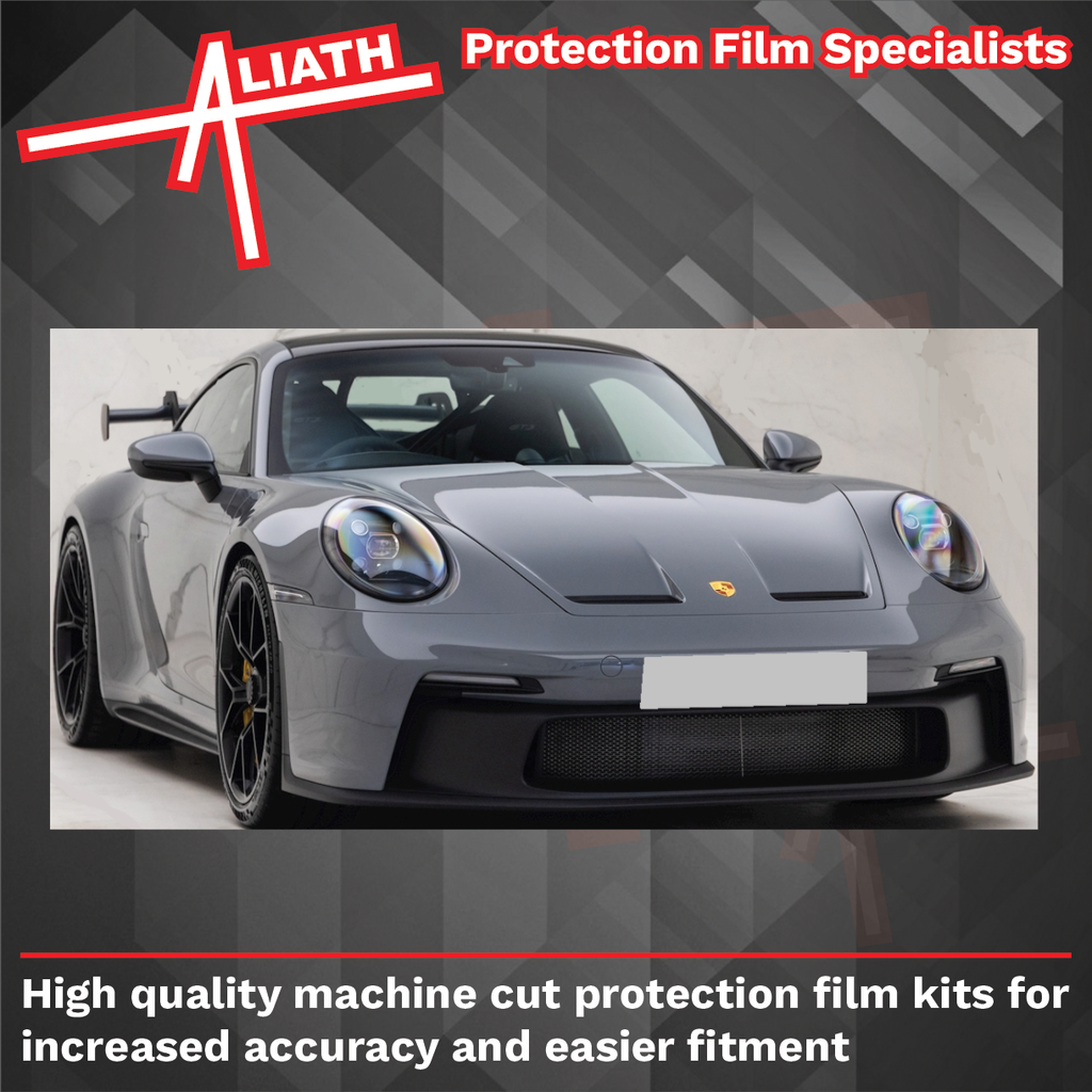 Porsche 911 GT3 (992) 2020-Present, Bonnet & Wings Front CLEAR Paint P ...