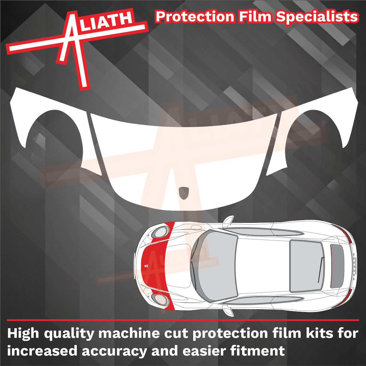 Porsche 911 991 2011-2020, Bonnet & Wings Front CLEAR Paint Protection ...