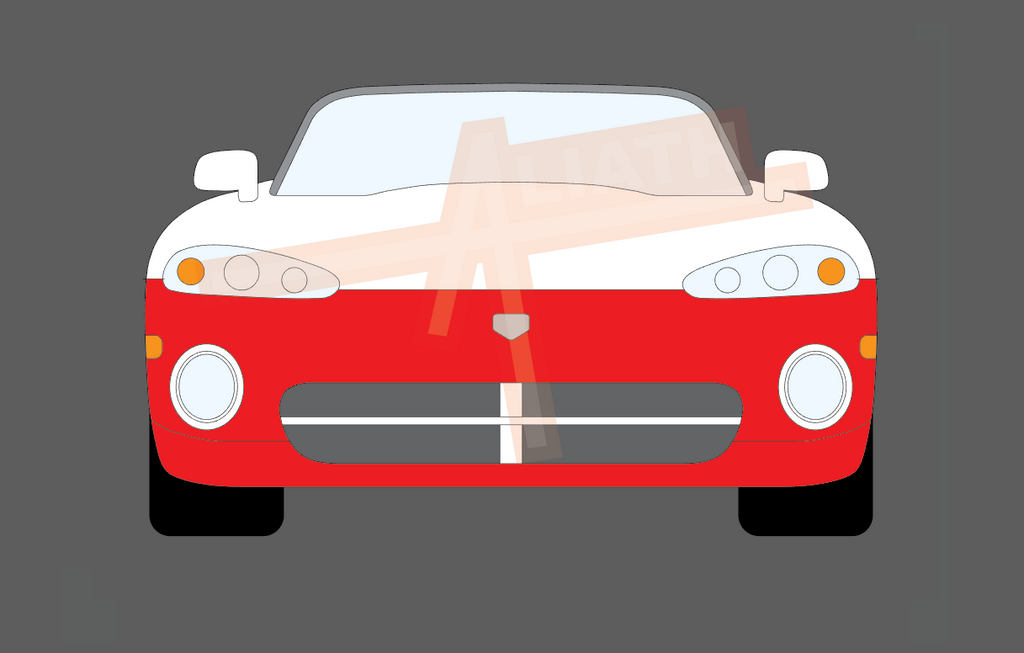 Dodge Viper (Type mk1 & Mk2) 1991-2002, Front Bumper CLEAR Paint Prote ...