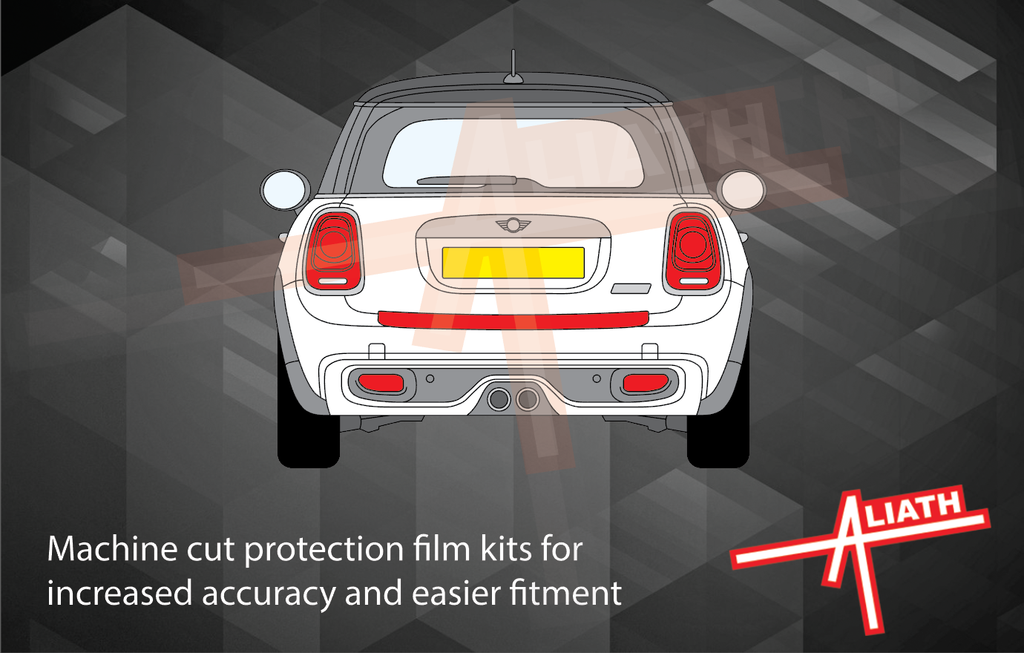 Mini (Type F55 & F56) 2015-, Rear Bumper Upper BLACK Paint Protection ...