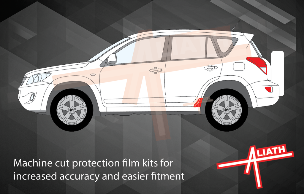 Toyota Rav 4 (5dr) 2006-2013, Rear QTR & Door Lower Arches CLEAR Paint ...