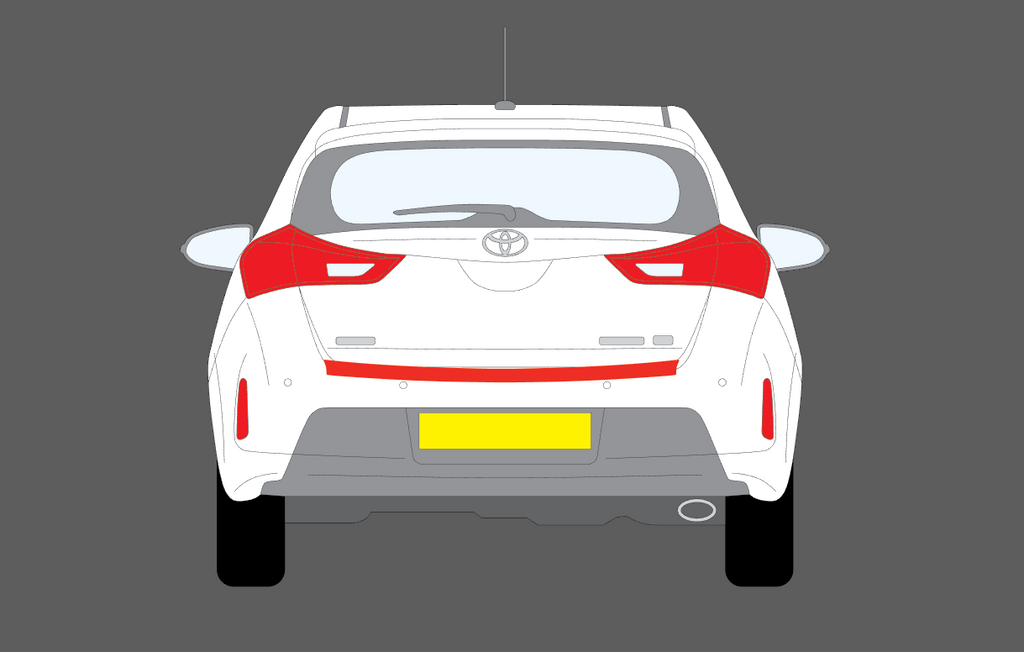 Toyota Auris (2nd gen Pre-Facelift) 2012-2015, Rear Bumper Upper CLEAR ...