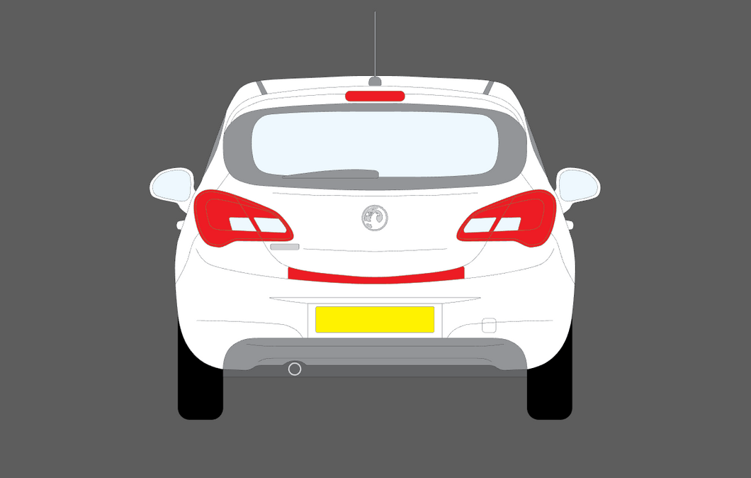 Vauxhall Corsa (Type E) 2014-2019, Rear Bumper Upper CLEAR Paint Prote ...