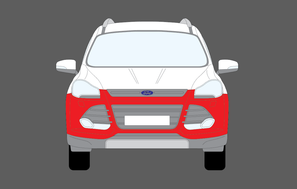 Ford Kuga (MK2) 2012-2016, Front Bumper CLEAR Paint Protection – Aliath